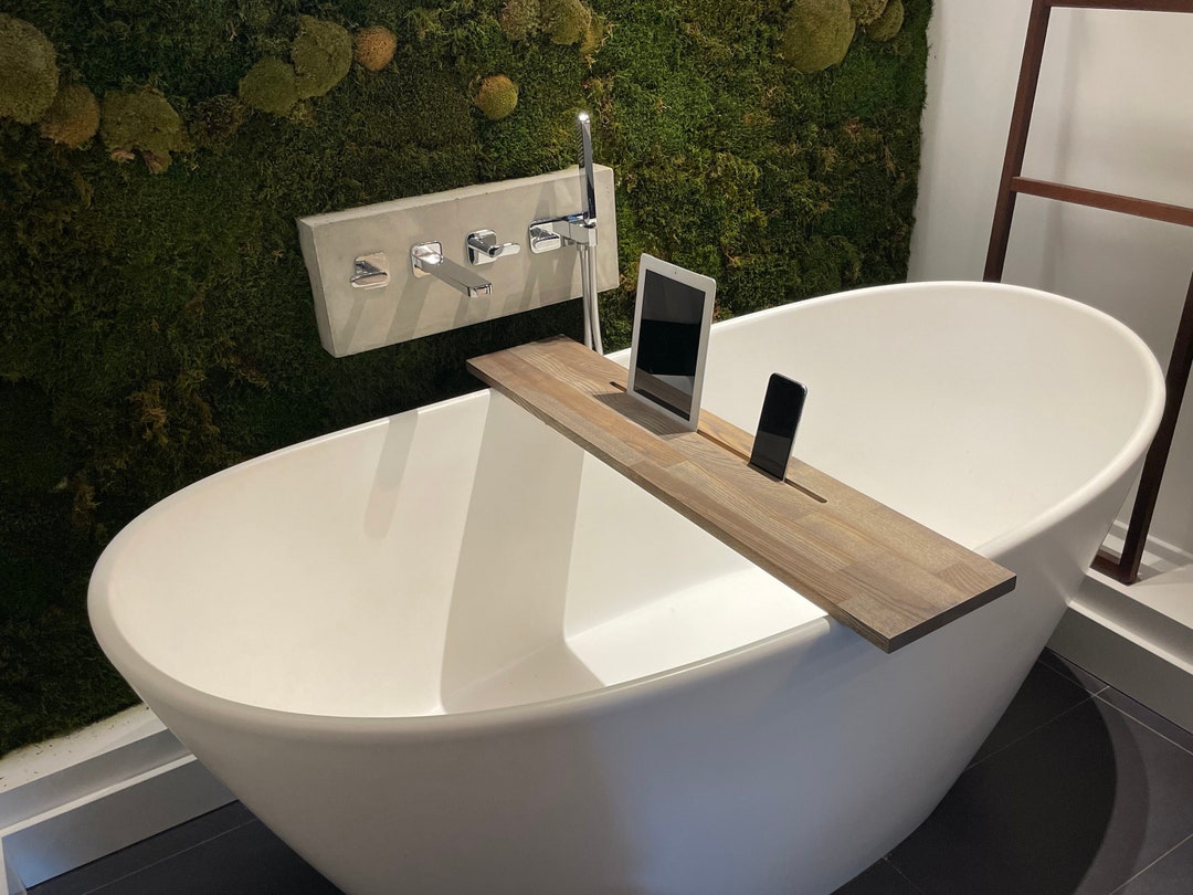 Light Grey Bath Tray - 39''/ 100 Cm | Ash Wood | Light Grey - Etsy