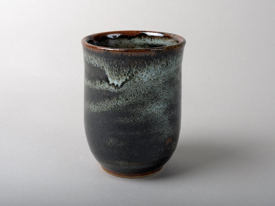 Ceramic Cup Black and White Speckled 250 Ml Yunomi Mug - Etsy