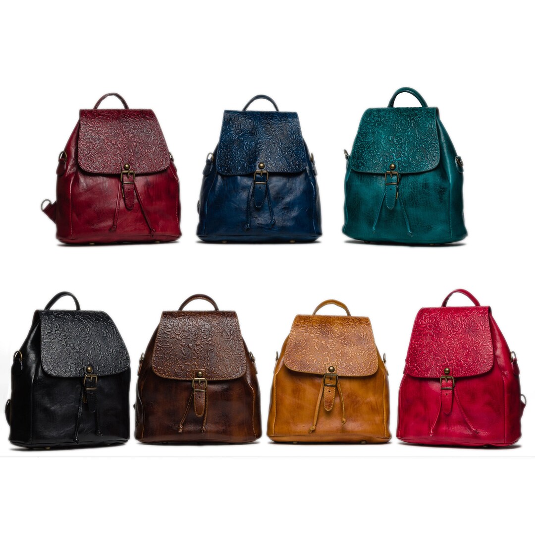 Leather Antique Backpack/shoulder Bag, Genuine Leather Handmade Bag ...
