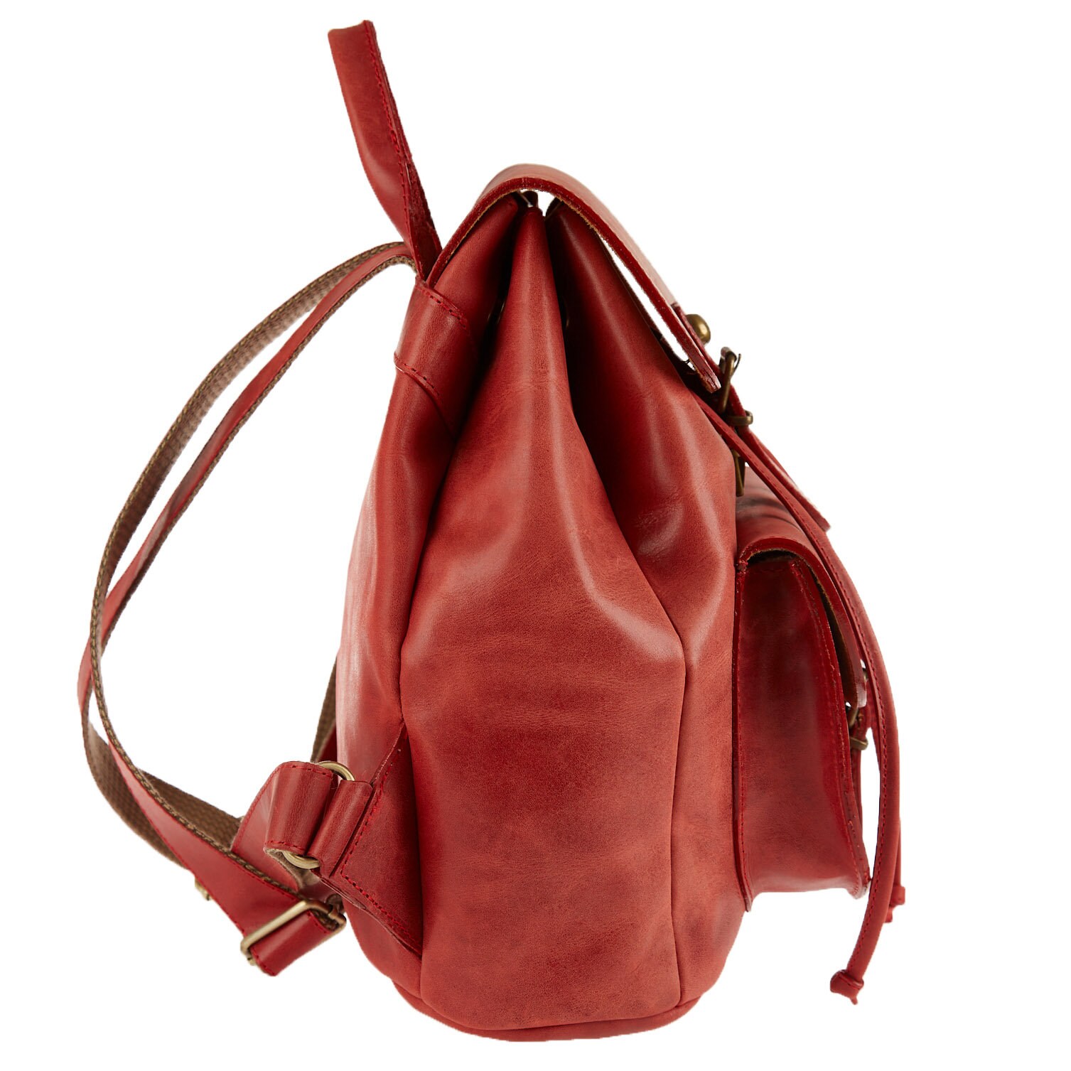 Genuine Leather Handmade Backpack Red Vintage Bag Leather - Etsy