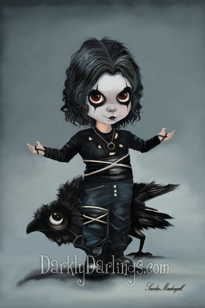 The Crow Fan Art / Goth Decor - Etsy