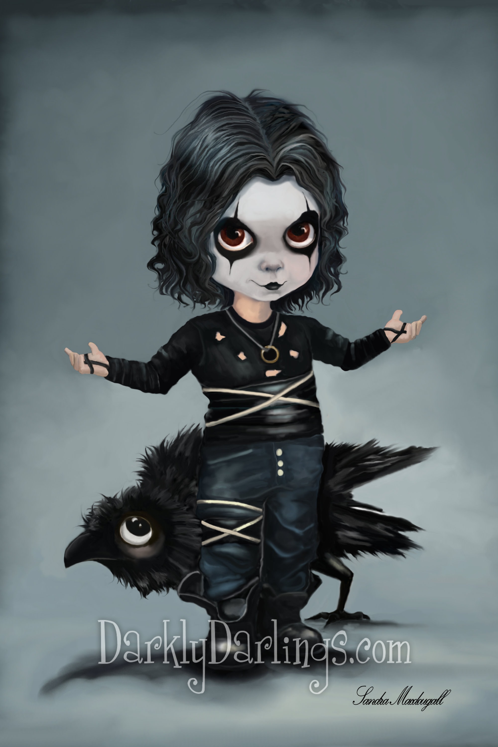 The Crow Face Paint Design