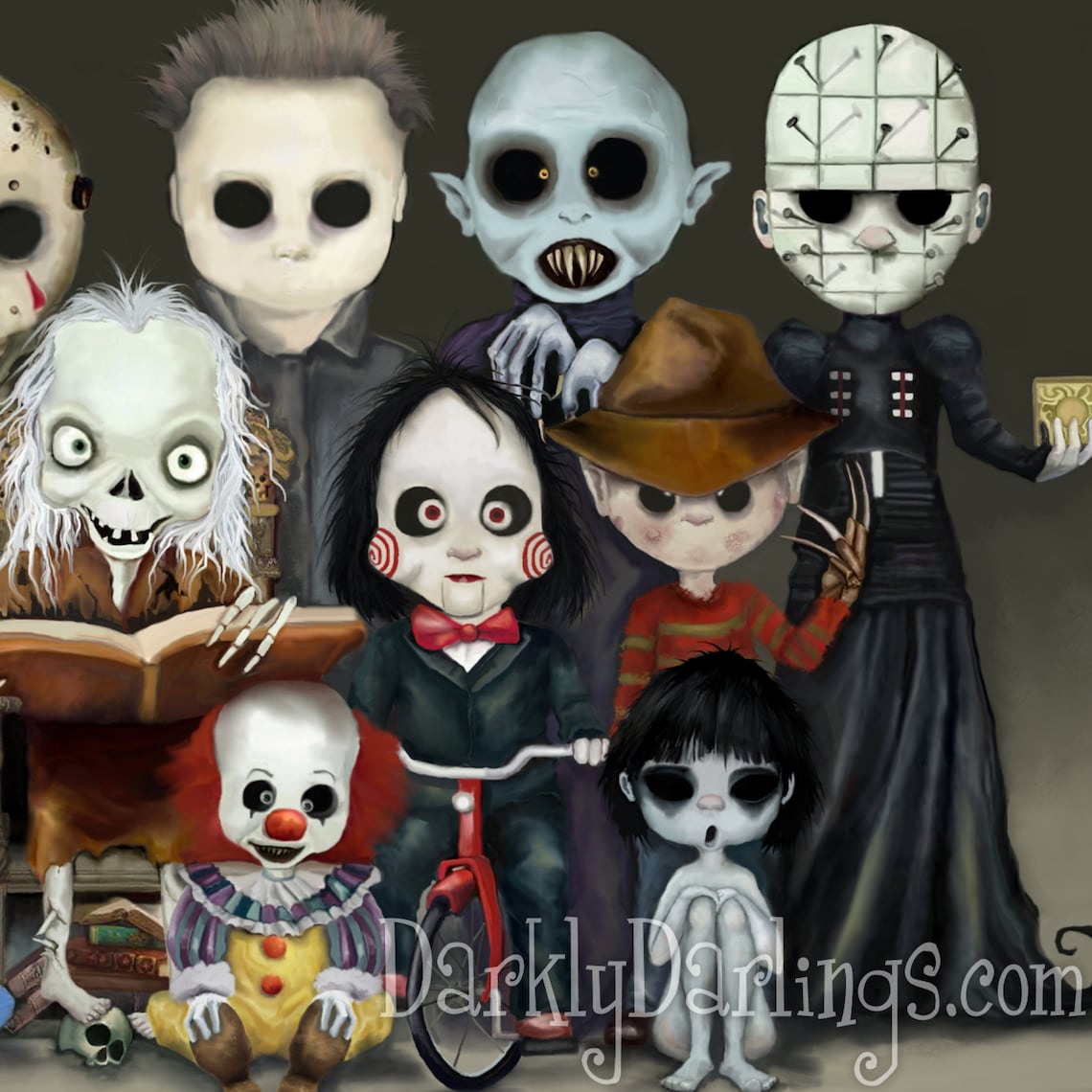 Horror Villains Art / Halloween Decor - Etsy