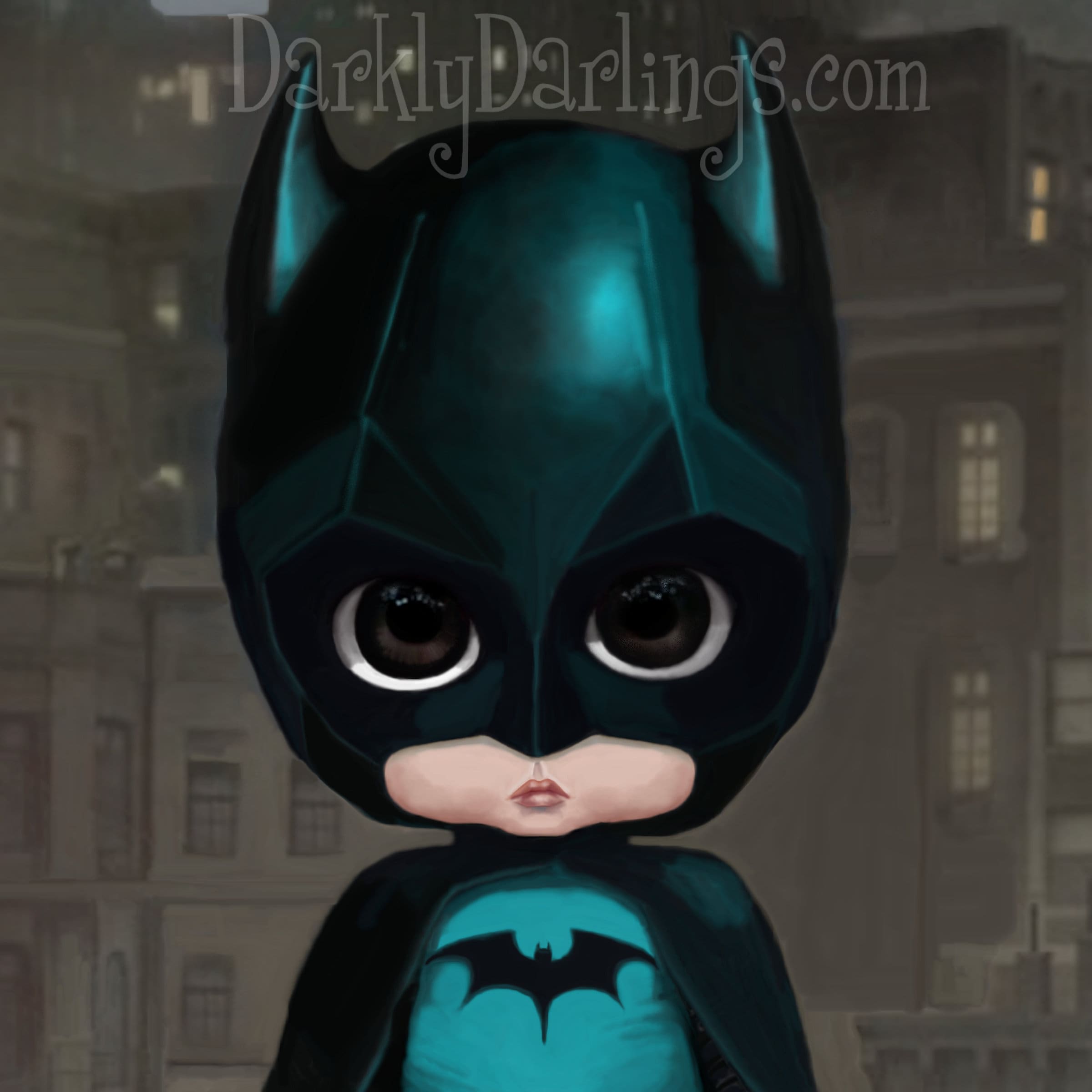 Cute Batman the Dark Knight Fan Art/ Geeky Decor - Etsy