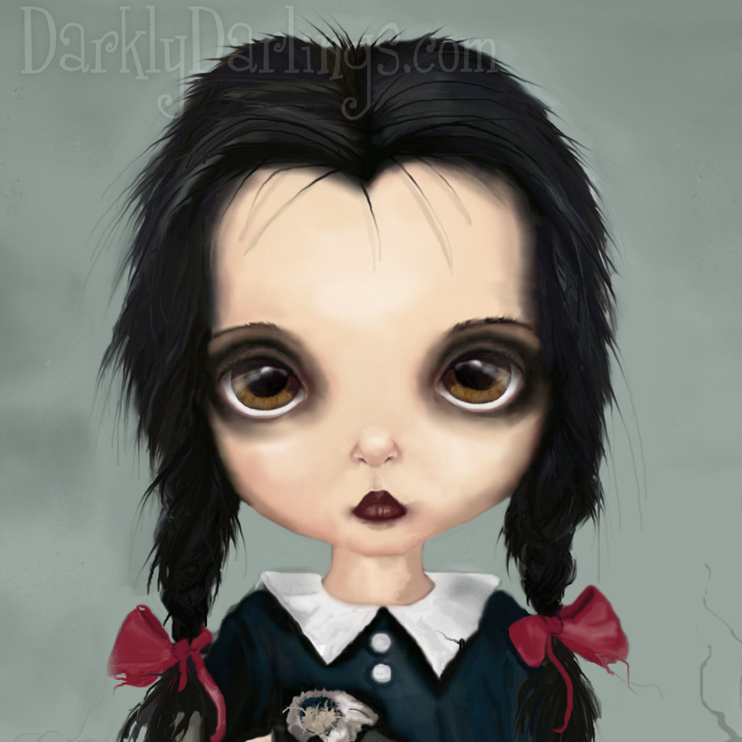 Cute Wednesday Addams Family Art / Goth Decor - Etsy Canada