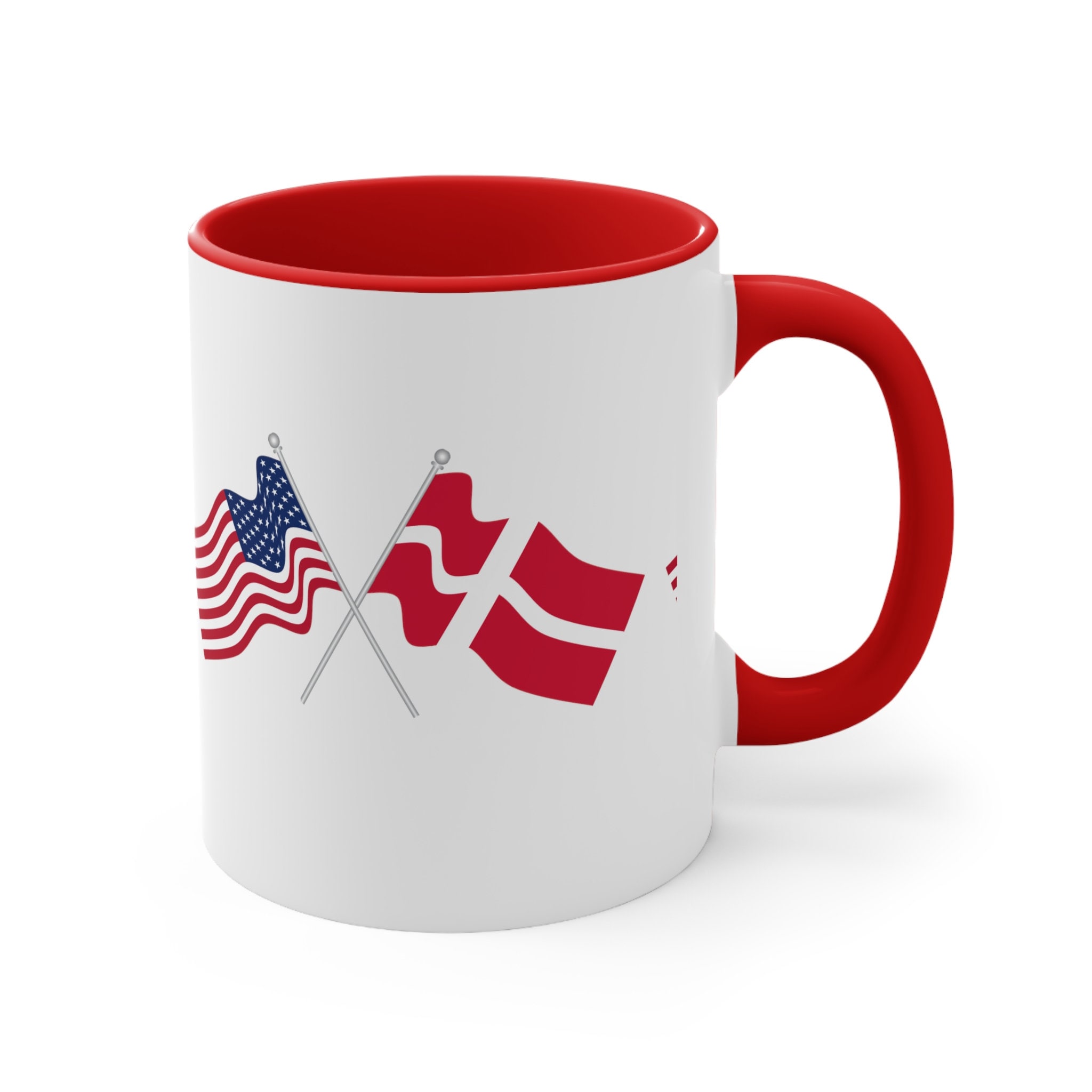 Denmark - Danish and American Mug - Flags, Coffee Mug, Tea Mug - Etsy
