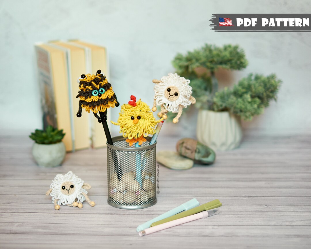 Crochet PATTERN Easter Pen Toy. Amigurumi Pattern Little Fluffies ...