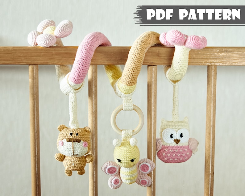 Crochet PATTERN Spiral Rattle for Stroller and Baby Bed. - Etsy