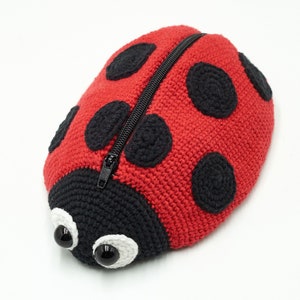 Pencil Case Ladybug Crochet PATTERN. Crochet Pencil-box. Handmade Pen ...