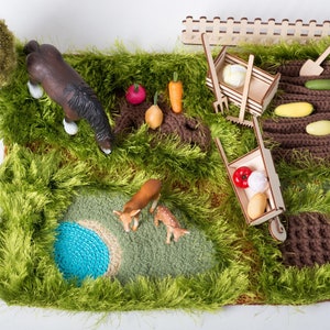 Crochet Farm Rug PATTERN: Children's Play Mat (PDF Pattern) - Etsy