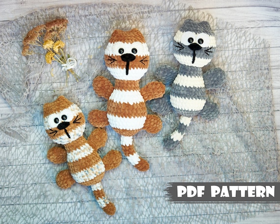 Crochet PATTERN Plush Cat. Amigurumi Pattern Cat Toy. Pattern - Etsy