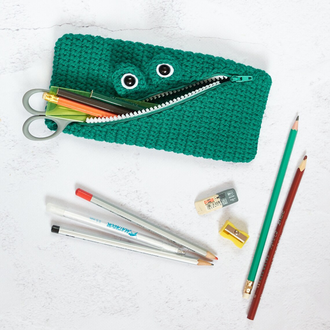 Pencil Case Crochet PATTERN. Crochet Pencil-box Monster. - Etsy