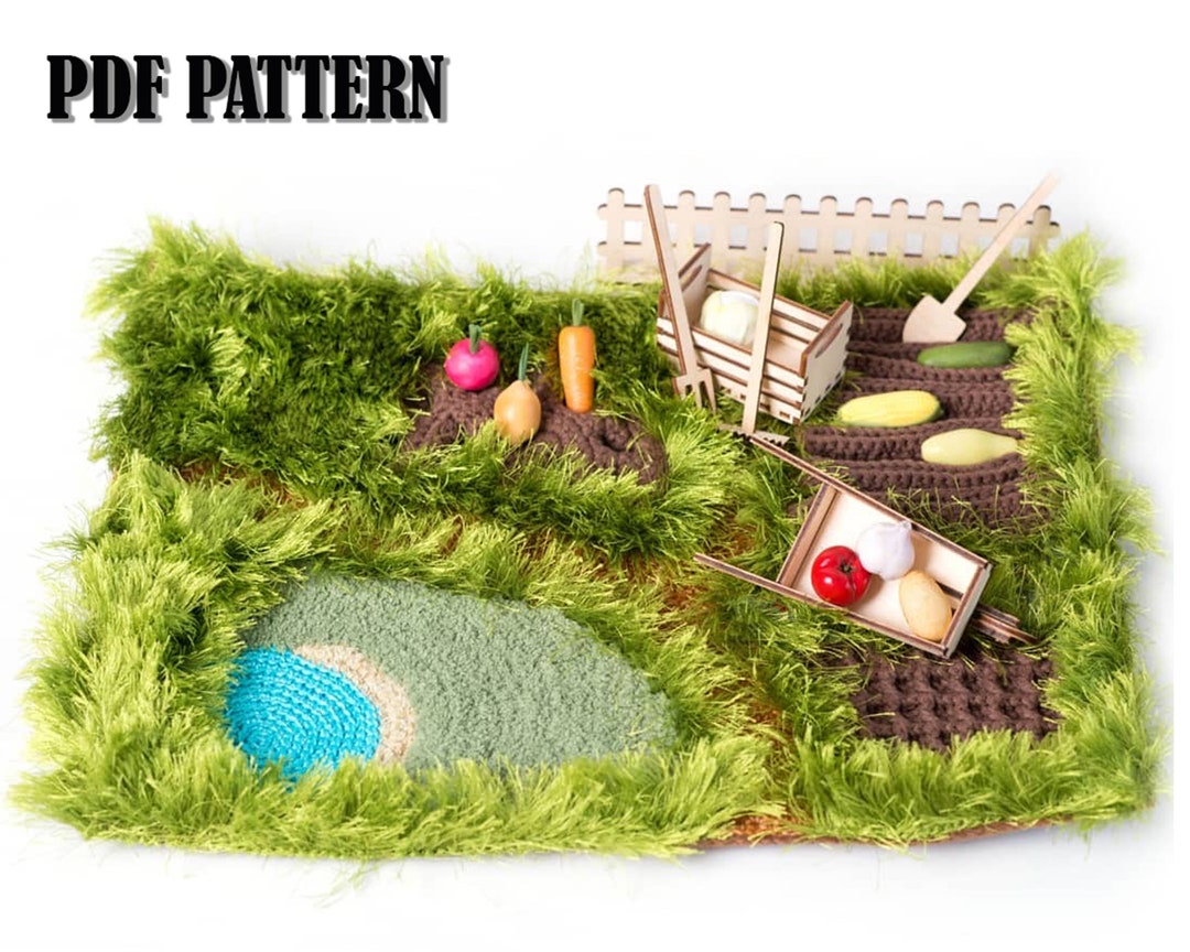 Crochet Farm Rug PATTERN: Children's Play Mat (PDF Pattern) - Etsy