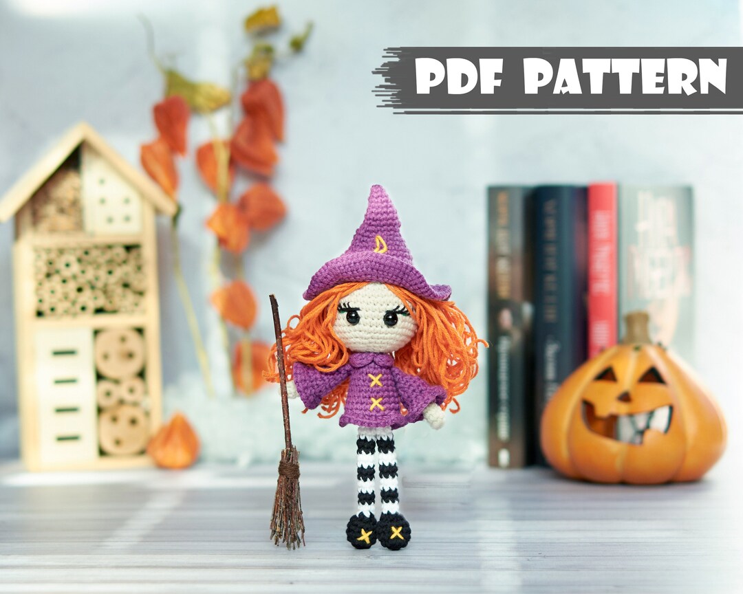 Amigurumi PATTERN Witch Doll. Crochet Pattern Halloween Doll. Crochet ...