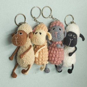 PDF Crochet Pattern Sheep Keychain. Amigurumi Keyring Lamb Animal Toy ...