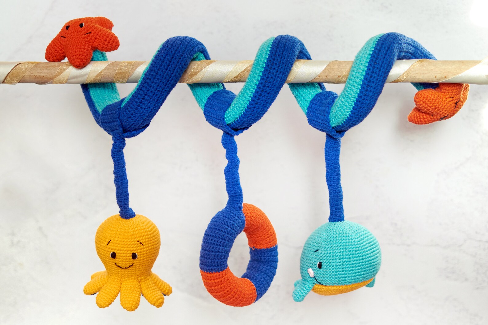 Crochet PATTERN Spiral Rattle for Stroller and Crib. Amigurumi - Etsy