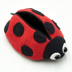 Pencil Case Ladybug Crochet PATTERN. Crochet Pencil-box. Handmade Pen ...