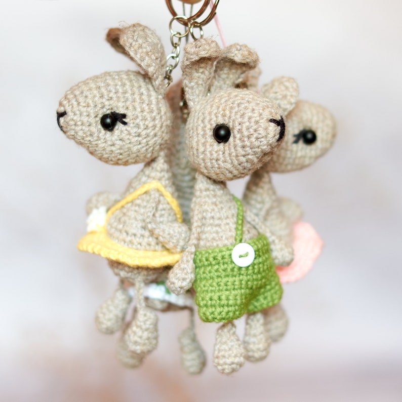 Crochet PATTERN Keychain Bunnies Amigurumi Pattern Crochet - Etsy