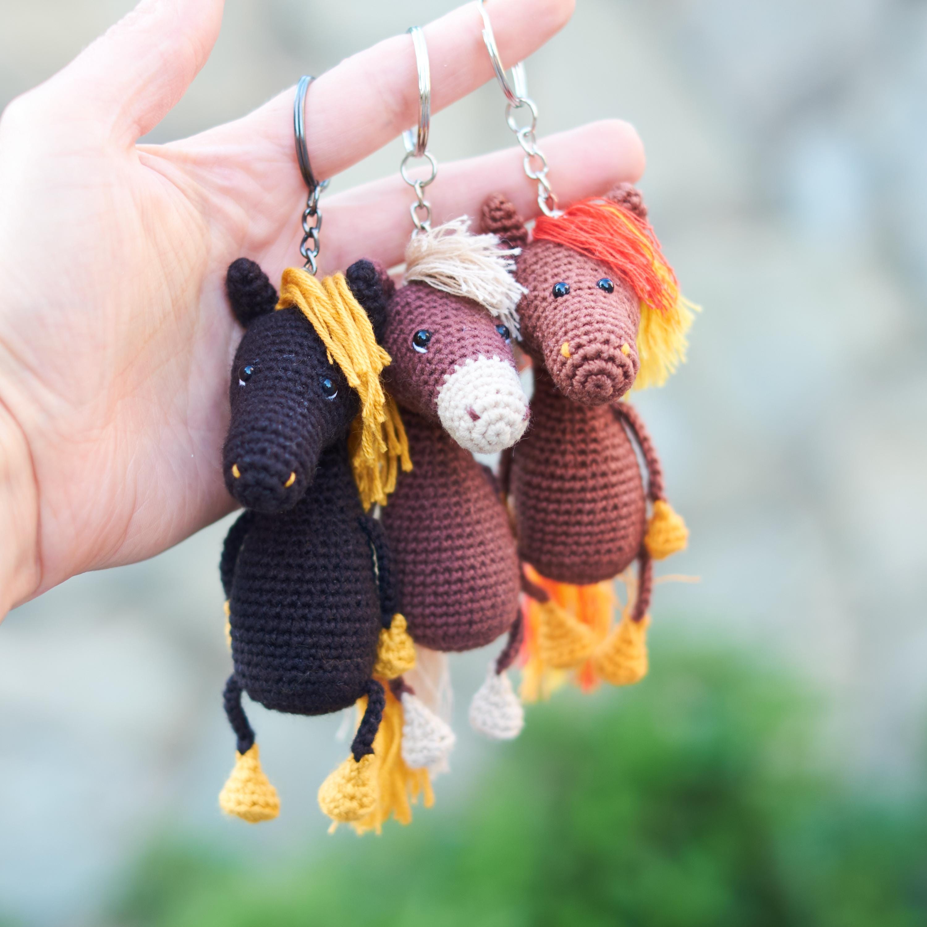 PDF Pattern: Crochet Horse & Zebra Keychain. Amigurumi Keyring ...