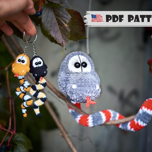 Snake Keychain - Etsy