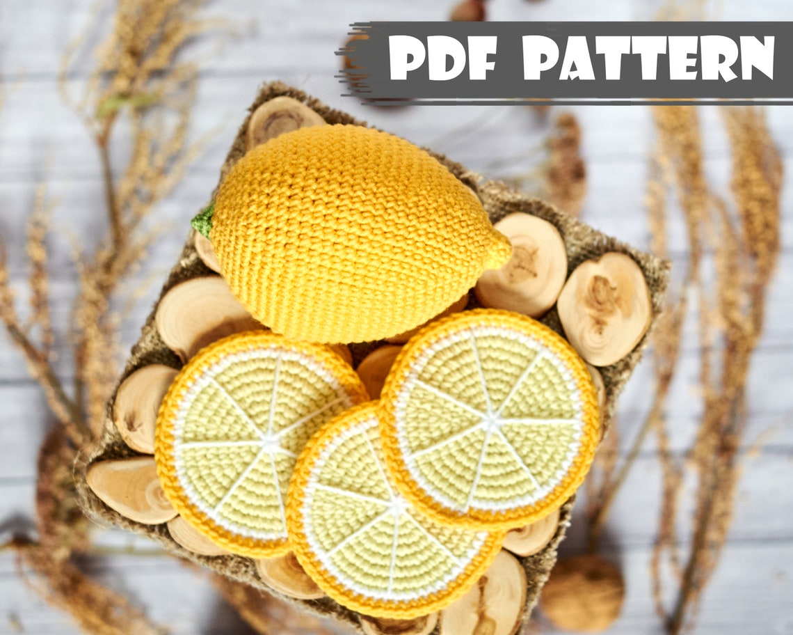 Crochet PATTERN Lemon and Slices Amigurumi Pattern Crochet | Etsy