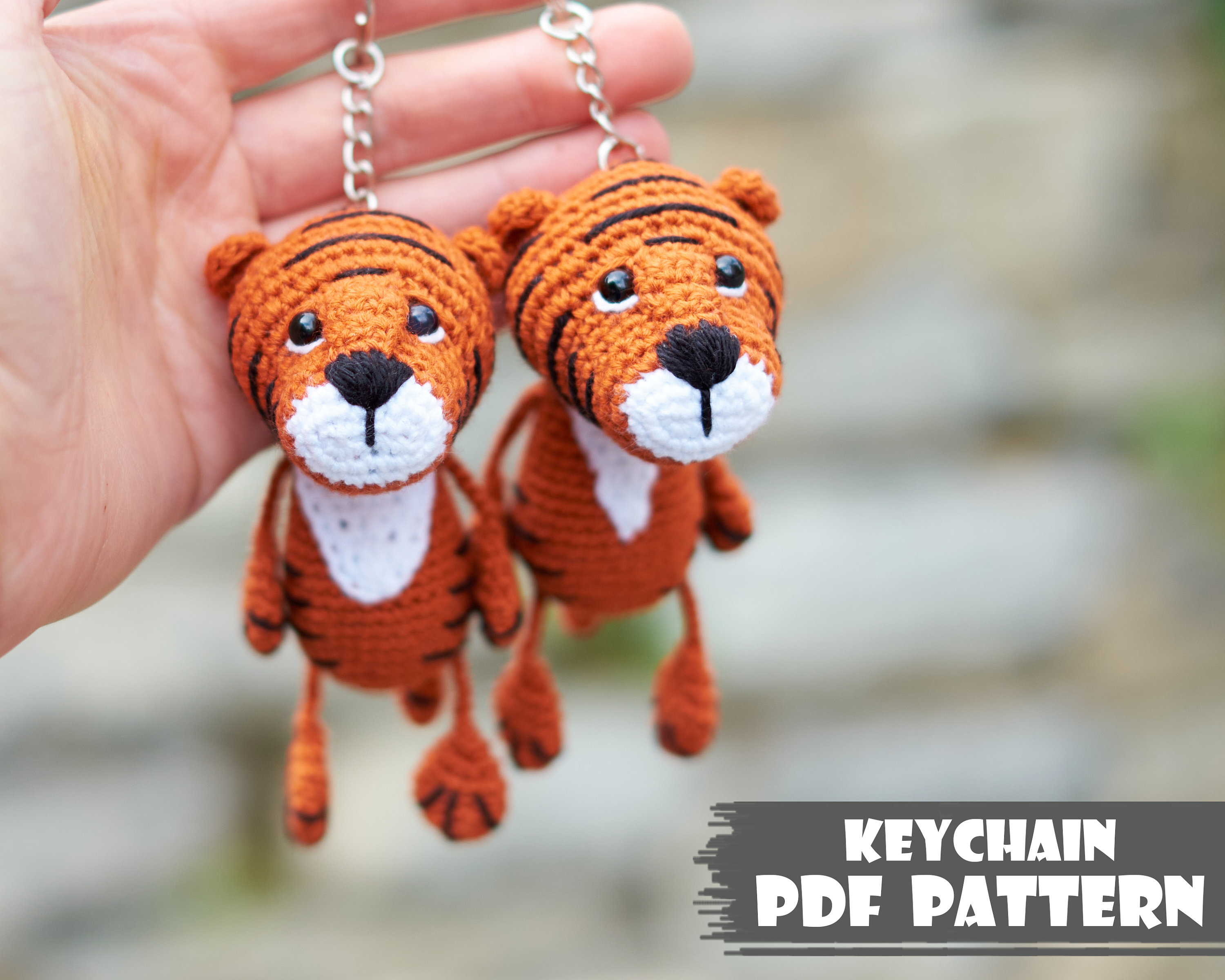 Crochet PATTERN Keychain Tiger Amigurumi Pattern Crochet Tiger - Etsy ...
