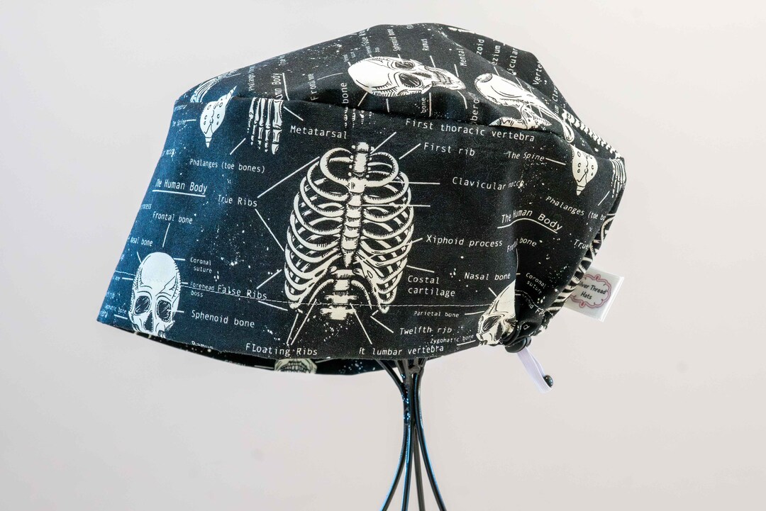 Women’s Anatomy Toggle-back Scrub Hat or Surgical Cap All Cotton/bonnet ...