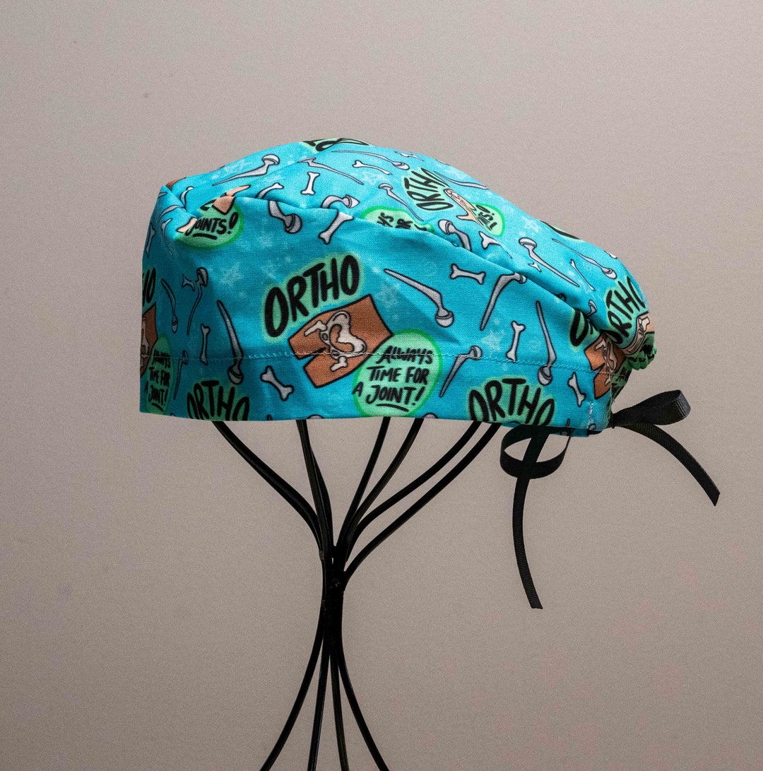 Unisex/men's Ortho/joints Surgical Cap With Tie Back, All Cotton/bonnet ...