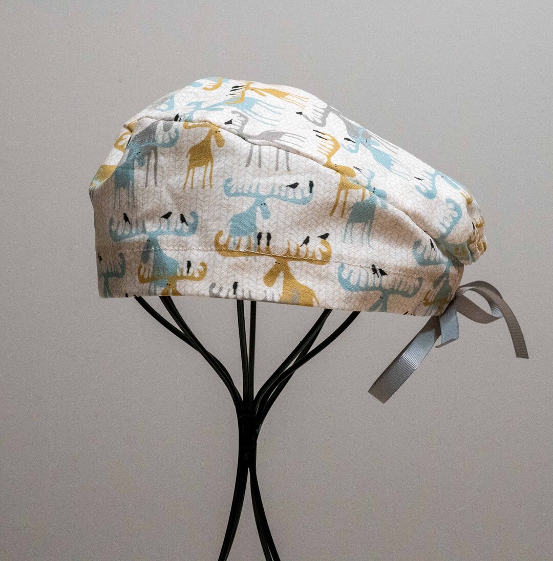 Unisex/men's Comical Moose Surgical Cap With Tie Back, All Cotton ...