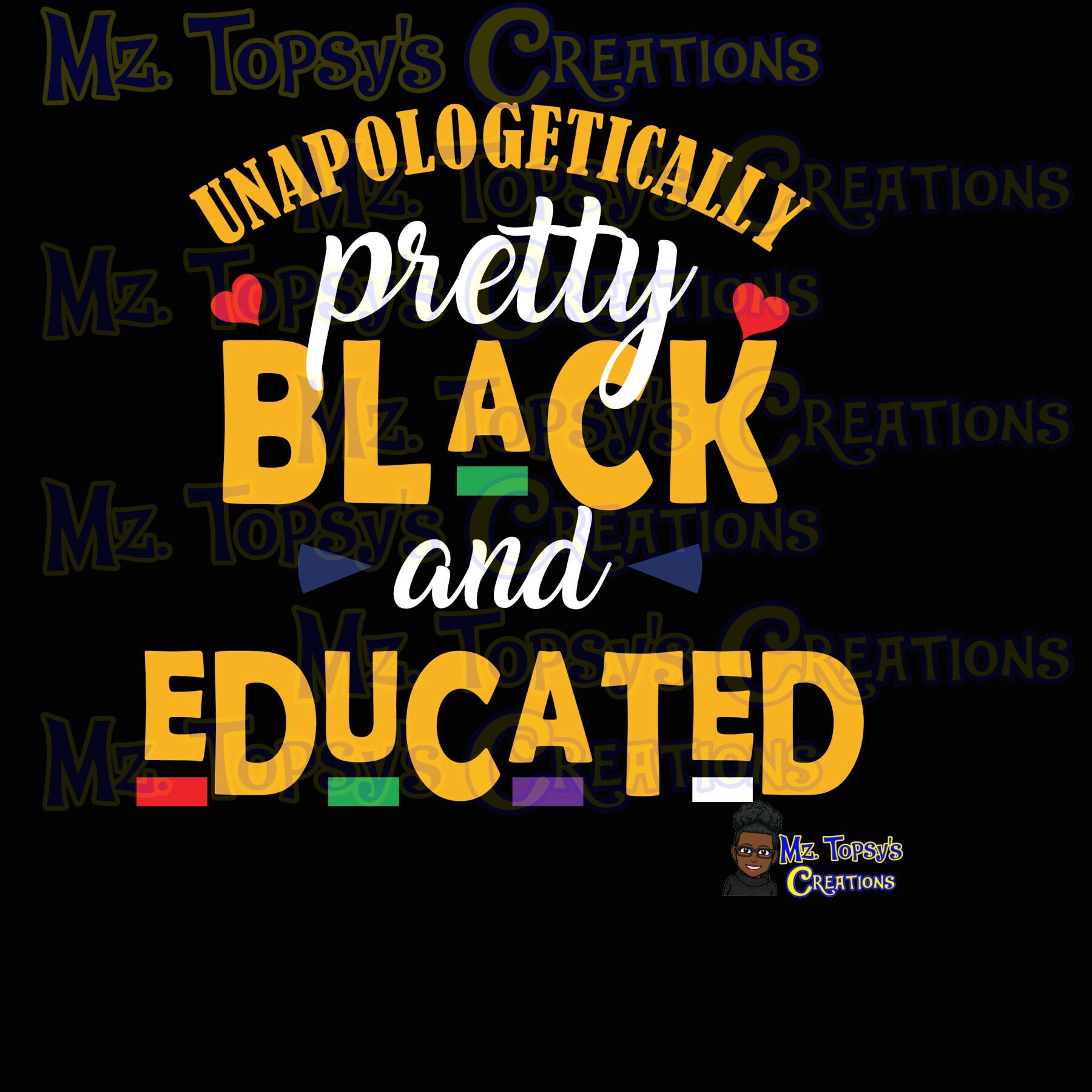 Home Decor Wall Decor Unapologetically Educated Black and mixed with ...