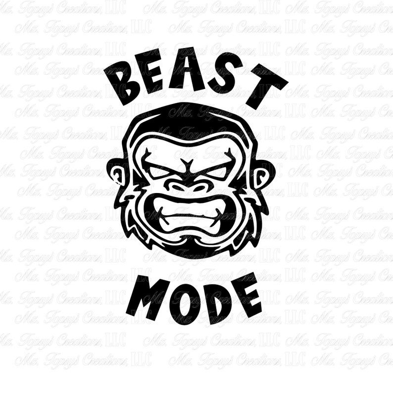 Beast Mode SVG PNG Instant Download | Etsy