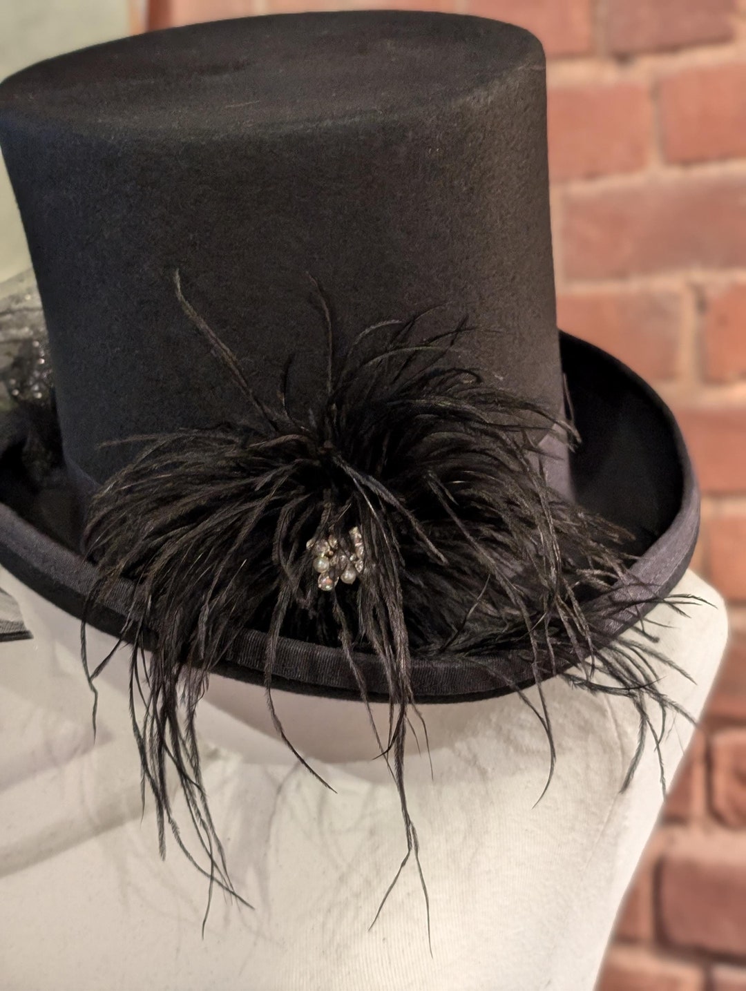 Black Top Hat, Stevie Nicks Style, Alternative Wedding Hat ...