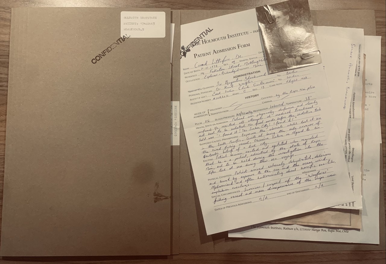 TTRPG Asylum Patient File Bundle hand made props using | Etsy