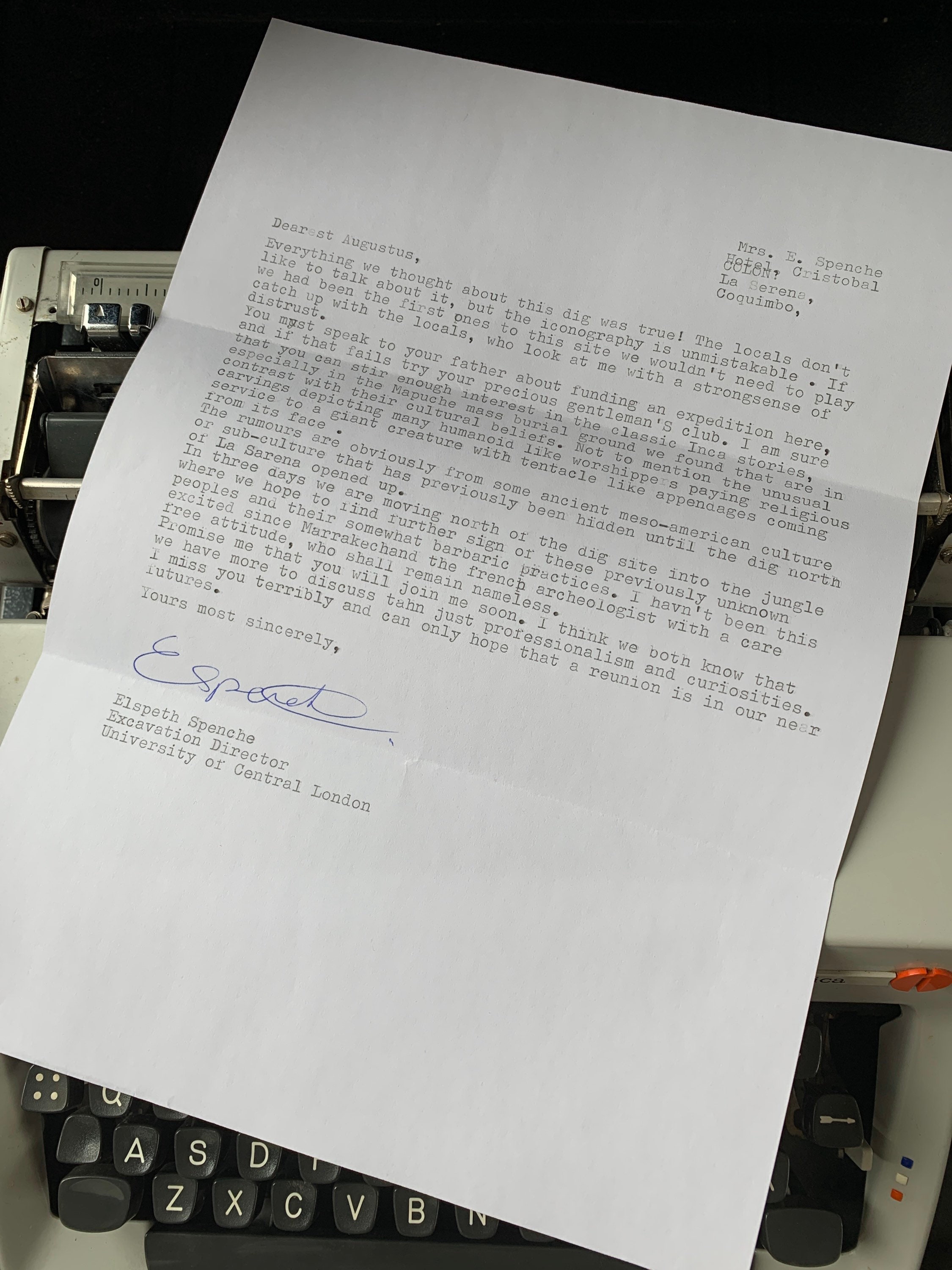 TTRPG Typewritten Letter or Telegram SINGULAR. the Perfect - Etsy