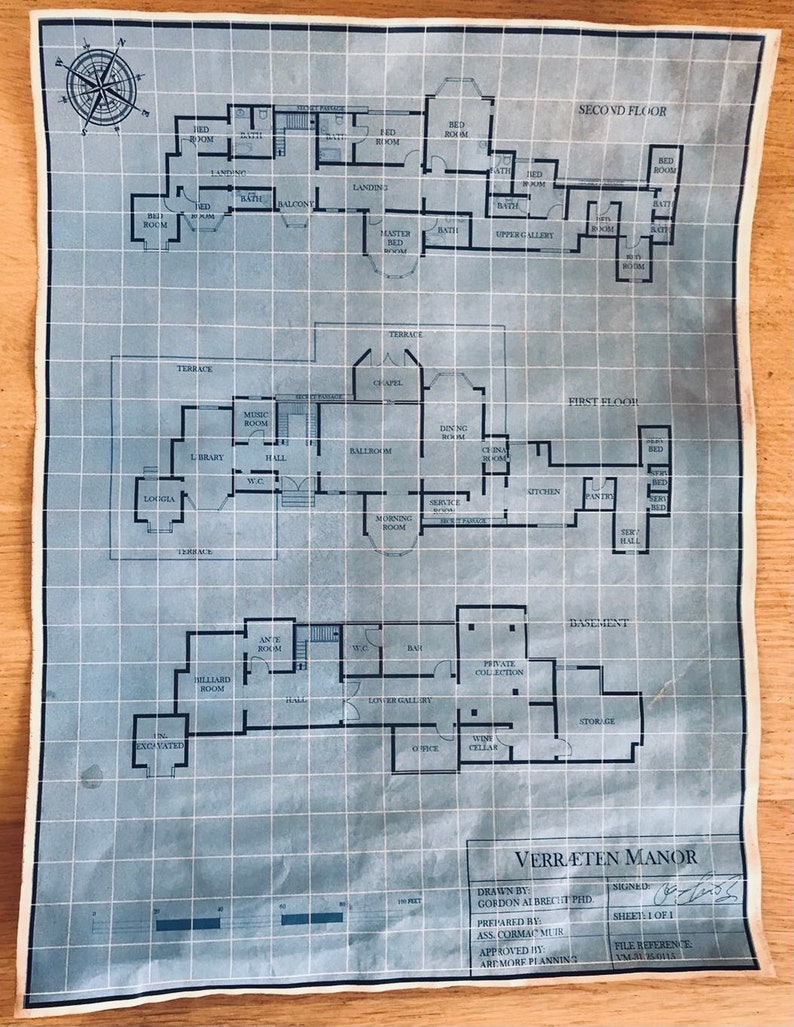 TTRPG Blueprint. PRE-MADE Blueprints of a Manor House for Your Very Own ...