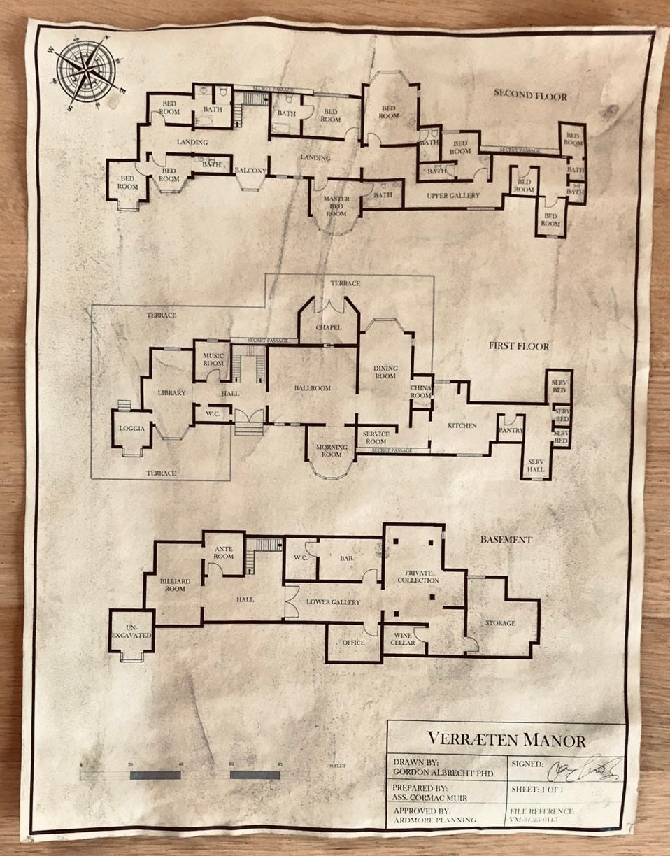 TTRPG Blueprint. PRE-MADE Blueprints of a Manor House for Your Very Own ...