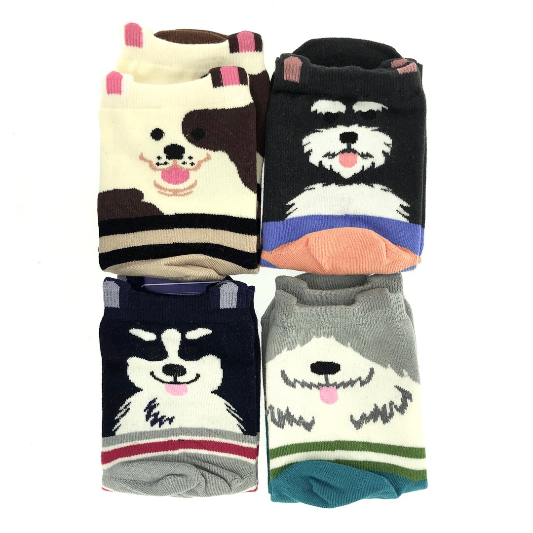Ladies Fun Dog Socks, Kawaii Socks, Crazy Socks, Happy Socks, Dog Socks ...