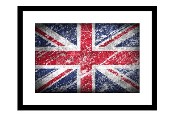 Abstract Famous Scratched Union Jack Flag United Kingdom | Etsy Singapore