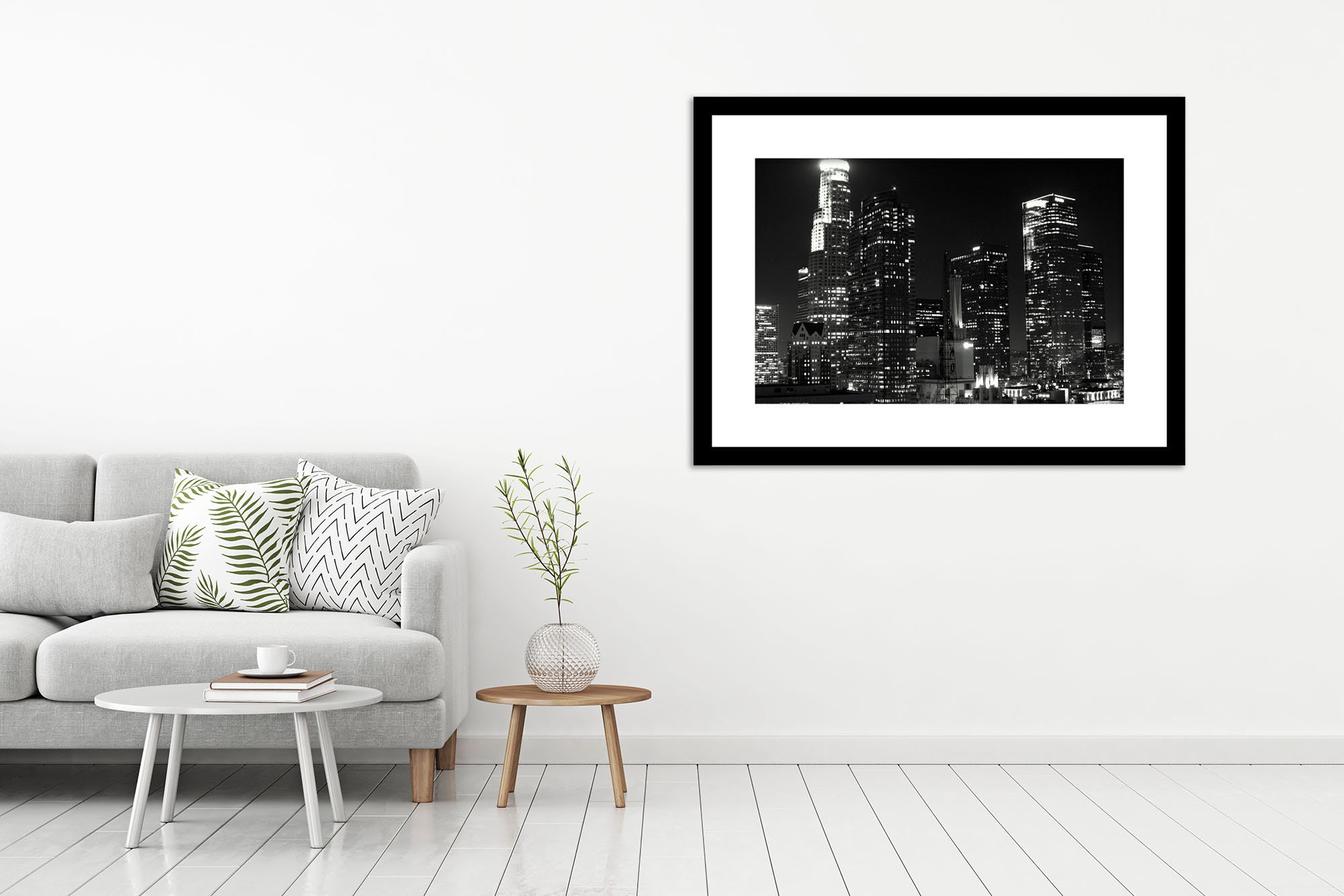 Abstract Striking Black White and Grey Photo of New York City Lit up ...