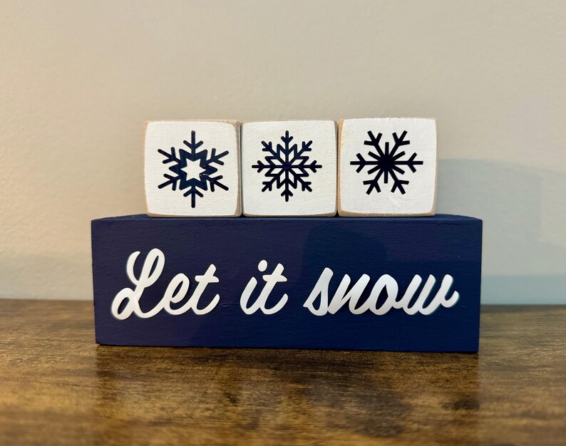 Seasonal Wood Block Signs - Etsy