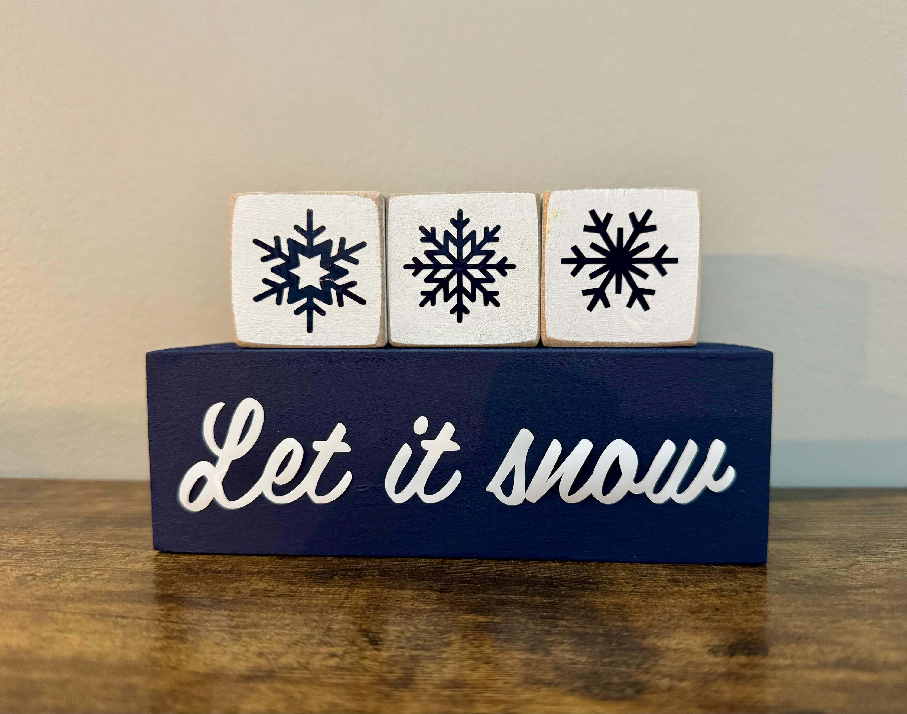 Seasonal Wood Block Signs - Etsy