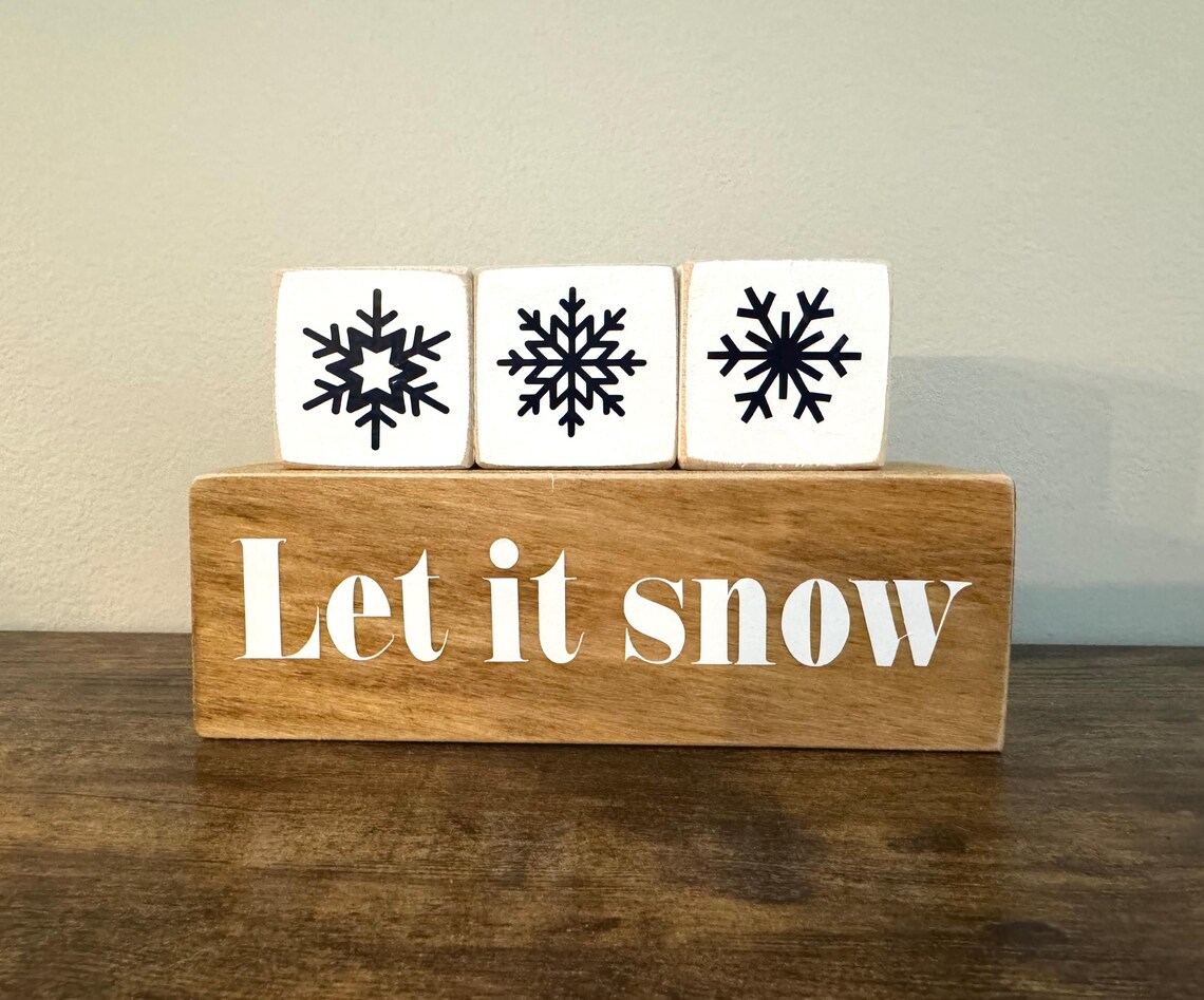 Seasonal Wood Block Signs - Etsy