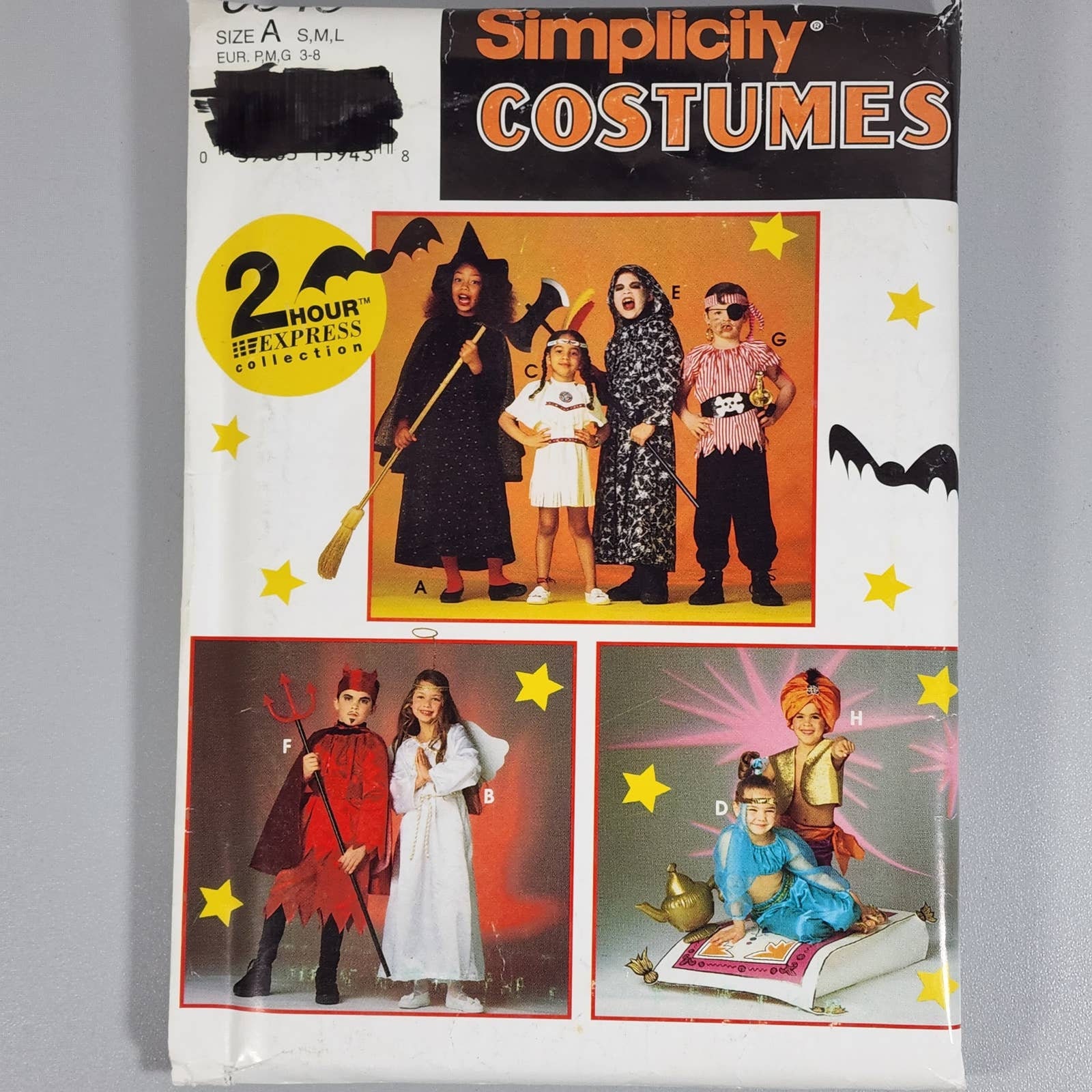 Simplicity Child Halloween Costumes Patterns Sizes A & BB Lot of 5 ...