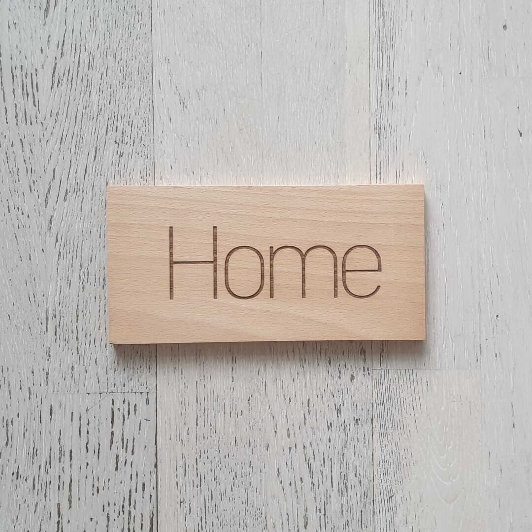 Custom Engraved Beech Sign, Wooden Custom Signage, Light Wood Engraved ...