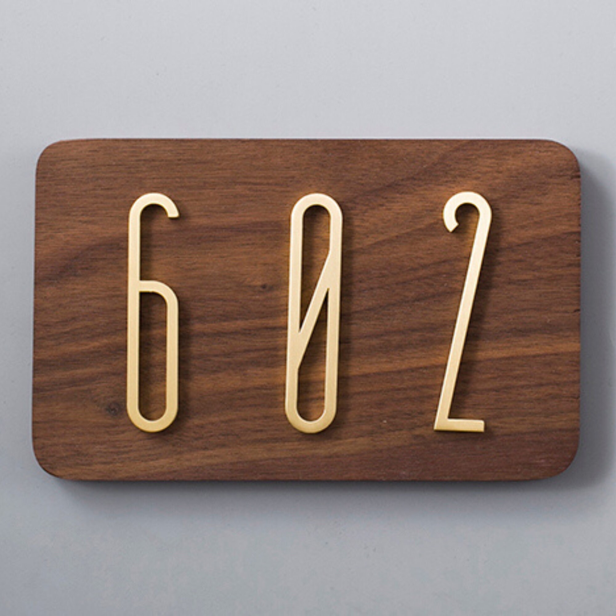 Custom Made Walnut Wooden Door Sign. Art Deco Gold Lettering, Art Deco ...