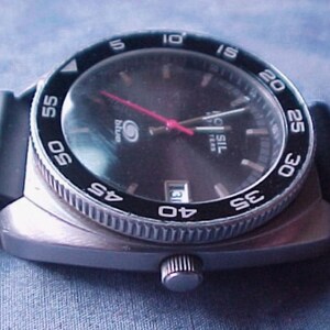 40MM Quartz FOSSIL BLUE Stainless Steel 100meters Date Diving Watch Ref ...