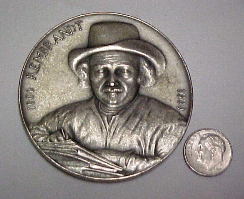 Rare Rembrandt 1606-1669 1962 Medallic Art 63mm Pure Silver | Etsy