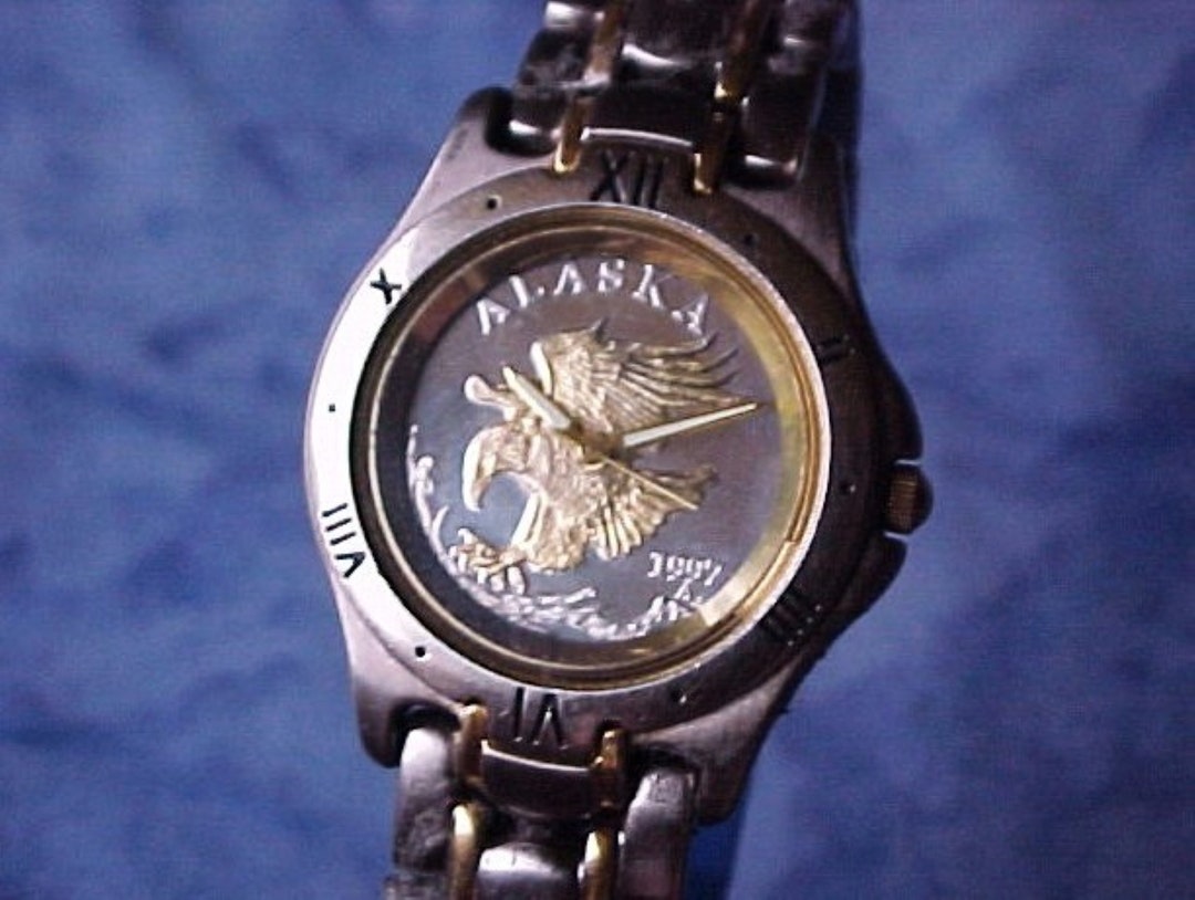 Citizen Watch Company Alaska 1997 Commemorative 35 Mm Quartz Watch Gold ...
