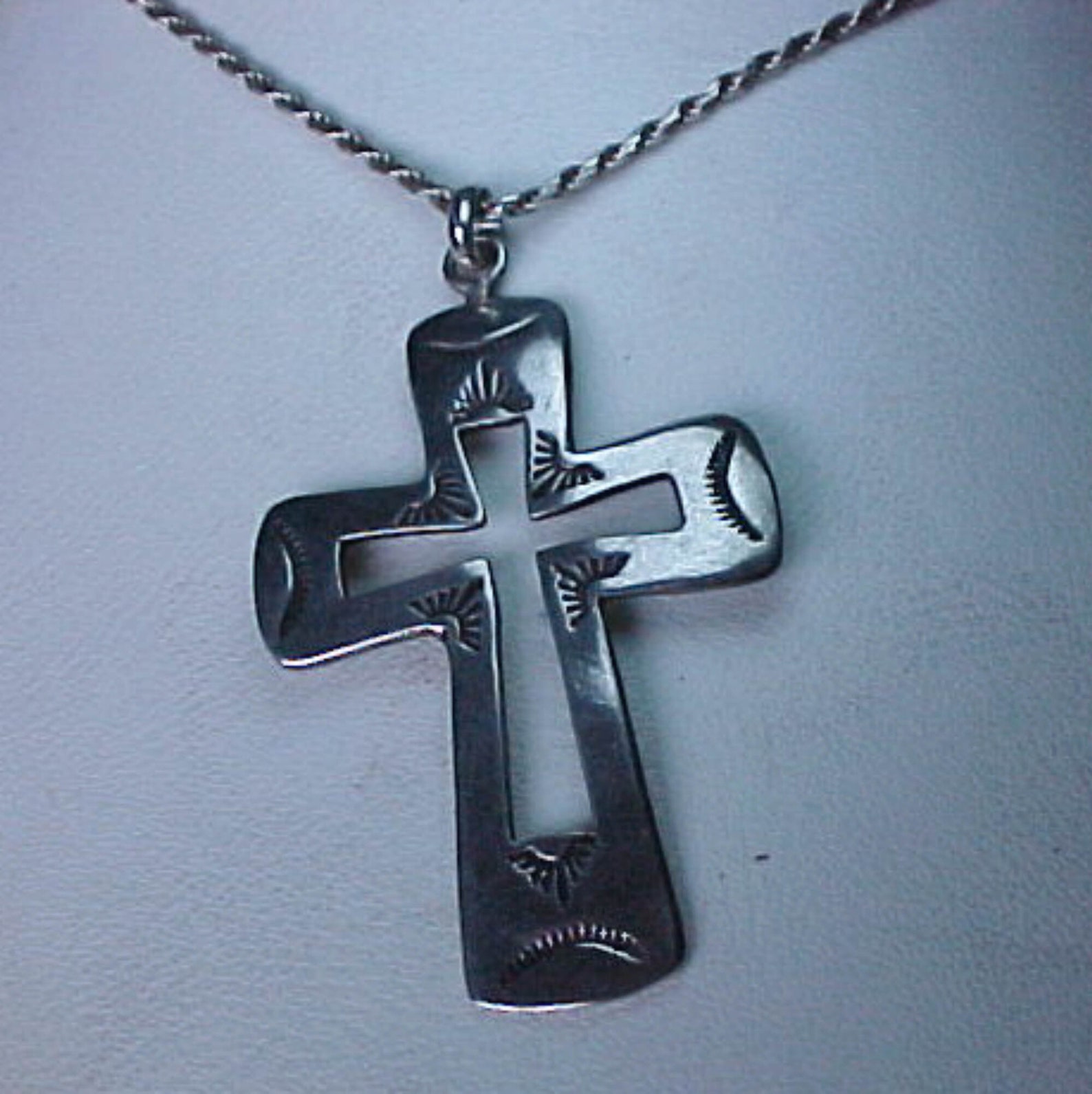 Large 1970's Hand Wrought Navajo Cross Artist Signed - Etsy