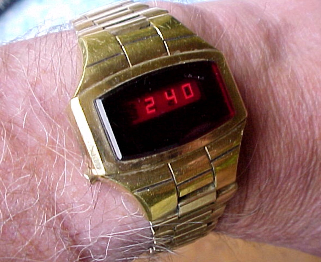 Rare Working Vintage Wittnauer Time, and Date LED WATCH for 8 Wrist ...